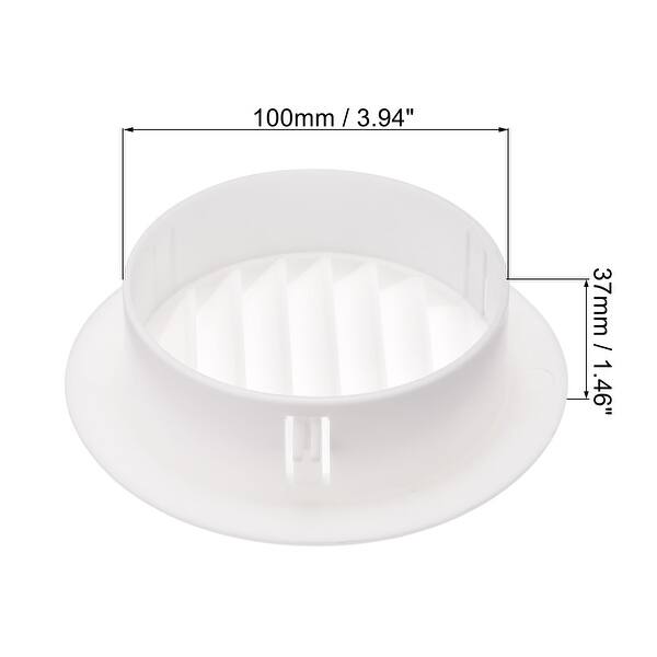 Round Vent Cover, Air Vent Exhaust Louver for 4" - 4.3" Diameter Hole ...
