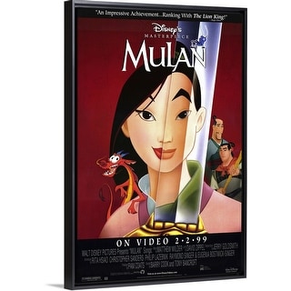 "Mulan (1998)" Black Float Frame Canvas Art - Bed Bath & Beyond - 25531778