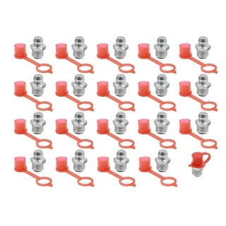 Straight Grease Nipple Fittings Iron Zinc Plating W/ Dust Cap - 20 Set ...