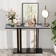 Modern Luxury Marble Console Table Sintered Stone Tables Geometric Line ...