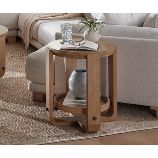 Round End Table with Shelf - 22W x 22D x 24H - Bed Bath & Beyond - 39382526