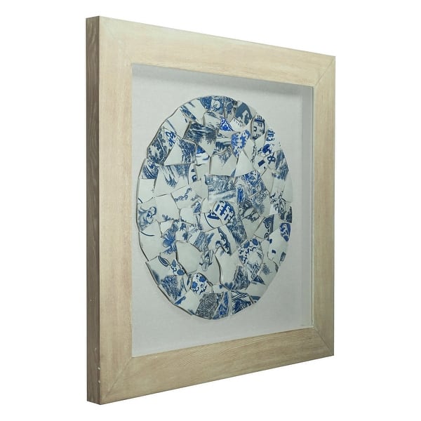 HUJI Blue Shattered Porcelain Shadow Box Wall Decor - On Sale - Bed ...
