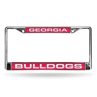 Collegiate U of Georgia Red Laser Chrome Acrylic License Plate Wall ...