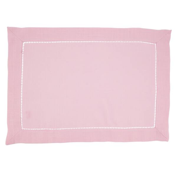 Hemstitched Border Design Table Mats (Set of 12) - 14"x20" - Bed Bath ...