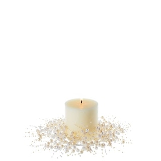 Sullivans Artificial Pearl Bead Accent Wreath 8"H Off-White - Bed Bath ...
