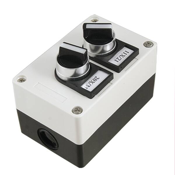 Rectangle 3 Position Rotary Push Button Switch Station - Black - Bed ...