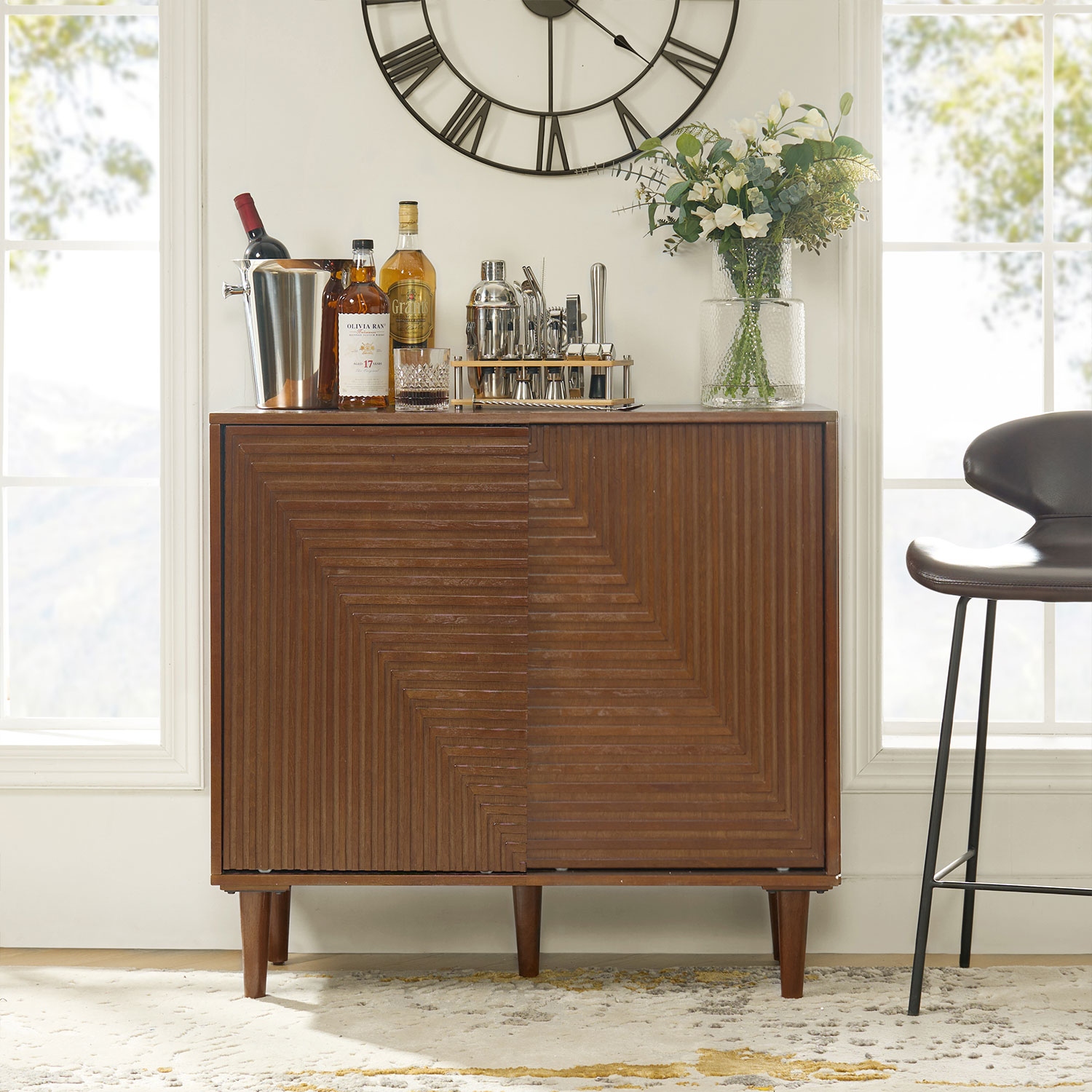Alfred 34 Tall 2 Door Modern Multifunction Accent Cabinet with Adjustable Shelves by HULALA HOME N A On Sale Bed Bath Beyond 39589689