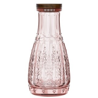 Elle Decor Colored Carafe with Wood Lid - Bed Bath & Beyond - 38255823