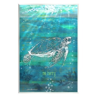 Stupell No Hurry Turtle Phrase Wall Plaque Art Design by Patrick Reid O ...