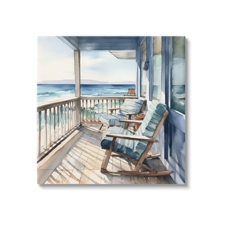 Stupell Waterfront Beach View Canvas Wall Art Design by LSR Design ...