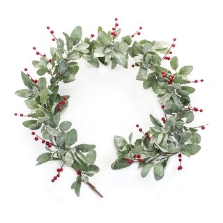 Mistletoe Garland w/Berries (Set of 2) - 60"L x 9.5"W x 4.75"H - Bed ...