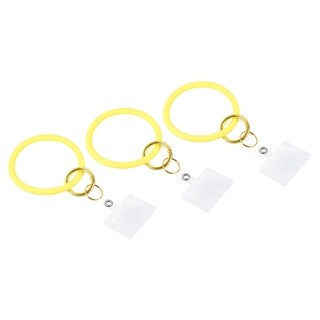 3pcs Key Ring Bracelet Silicone Keychain Circle Wristlet Keyrings ...