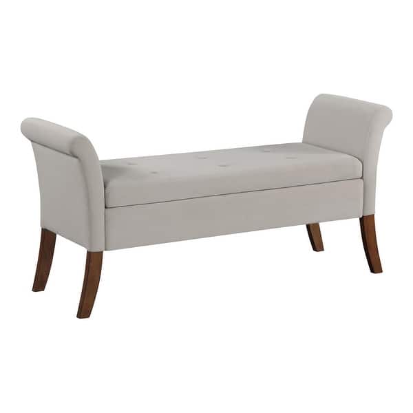 Morro Flared Arms Upholestered Bench - Bed Bath & Beyond - 39094101