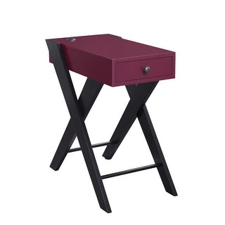 Transitional Style Side Table with 1 Drawer and USB Charging - Bed Bath ...