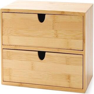 100% Original Bamboo Desk Organizer(2 Drawer) - Bed Bath & Beyond ...