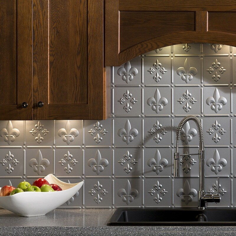 Fasade Silver Kitchen Backsplash – Things In The Kitchen
