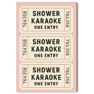 Karaoke Ticket Typography Art Print Canvas Print by Art Remedy - Bed ...