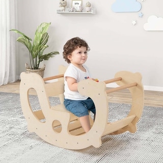 Wooden Arch Rocker Toy Indoor Play Gym Climbing Ladder Set - Bed Bath ...