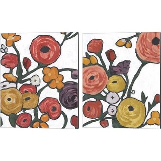 Annie Warren 'Stretching Blooms' Canvas Art (Set of 2) - Bed Bath ...
