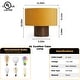 10 in. Modern Small Table Lamp with Corduroy Shade and Touch Switch for ...