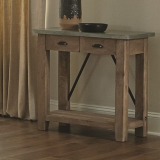 Carbon Loft Blitz Wood and Zinc Metal 30-inch Console Table with 2 ...