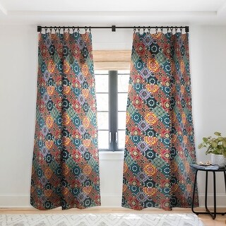 1-piece Sheer Deseo Bold Spanish Tile Made-to-Order Curtain Panel - 84 ...