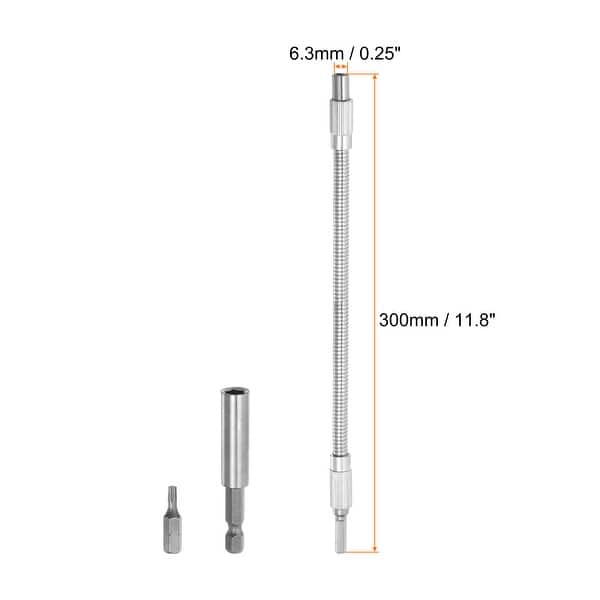 13pcs Screwdriver Bit Set with 300mm Flexible Extension Bit Shaft ...
