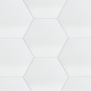 Milan 8x9.5 White Matte Hexagon Porcelain Tile - Floor & Wall - Bed ...