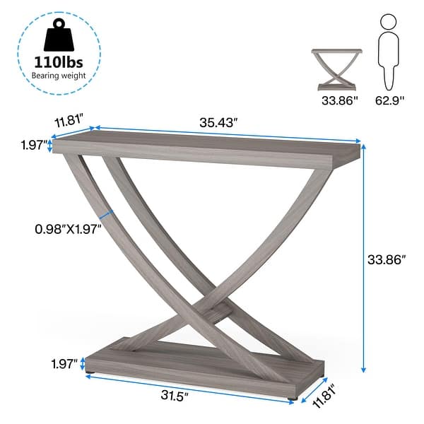 35 Inches Console Table Entryway Table for Hallway Living Room - Bed ...