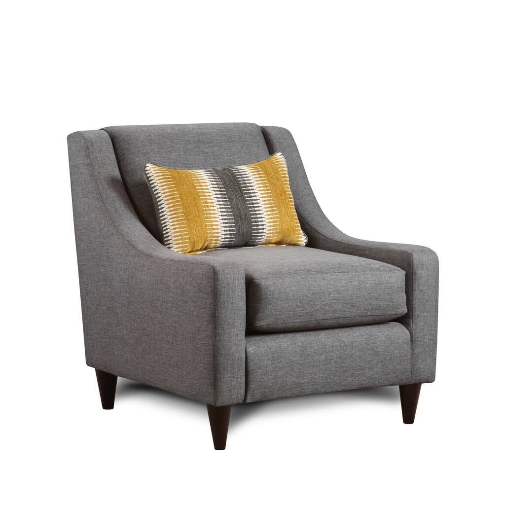 Maxwell Gray Accent Chair - Overstock - 25429654