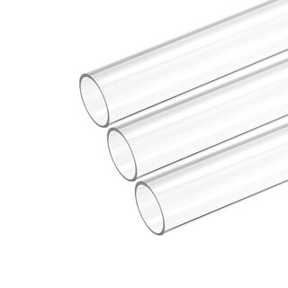Plastic Pipe Rigid Tube Clear 0.86"(22mm) ID 1"(25mm) OD 14" (350mm ...