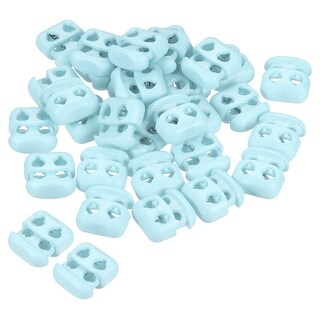 Cord Locks, 100 Pack Oval Spring Toggle Stopper, Light Blue - As ...