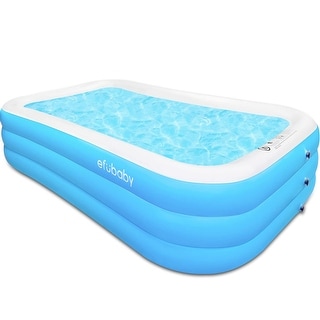 Inflatable Swimming Pool 120" X 72" X 22" Blow up Full Sized Inflatable ...