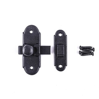 Black Wrought Iron Cabinet Slide Door Latch 3.2" L x 2.2" W Rust ...