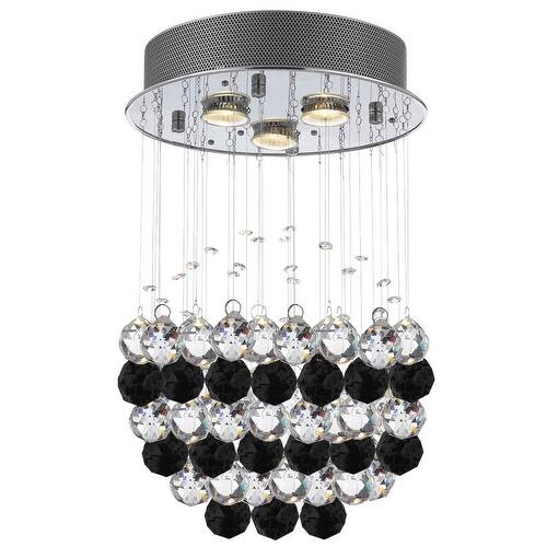 Modern Crystal Raindrop Flush Chandelier with 40mm Crystal Balls - Bed ...