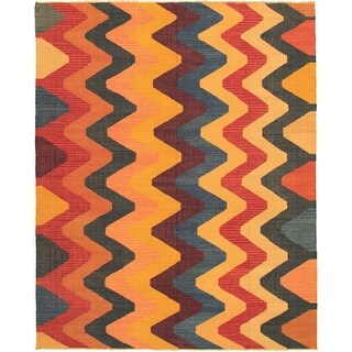 Flat-weave Sundance Copper, Red Wool Kilim - 8'3" x 10'2"/8'3 x 10'2 ...