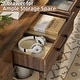 63" Wood Console Table with Charging Station and 2 Drawers, Modern U ...