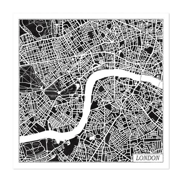 London Map Black Maps Black White City Urban Art Print/Poster - Bed ...
