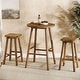 Farmhouse Round Bar Table, 37.4" High Solid Wood Pub Table - Bed Bath ...