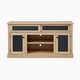 Embossed Pattern TV Stand, TV and Media Console with Open and Closed ...