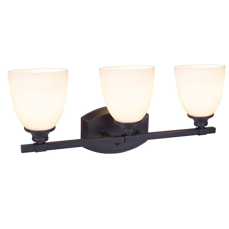 Aspen Creative Three-Light Metal Bathroom Vanity Wall Light Fixture, 23 ...