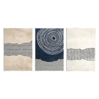Stupell Boho Muted Fractals 3 Piece Wall Plaque Art Set Design by Ros ...