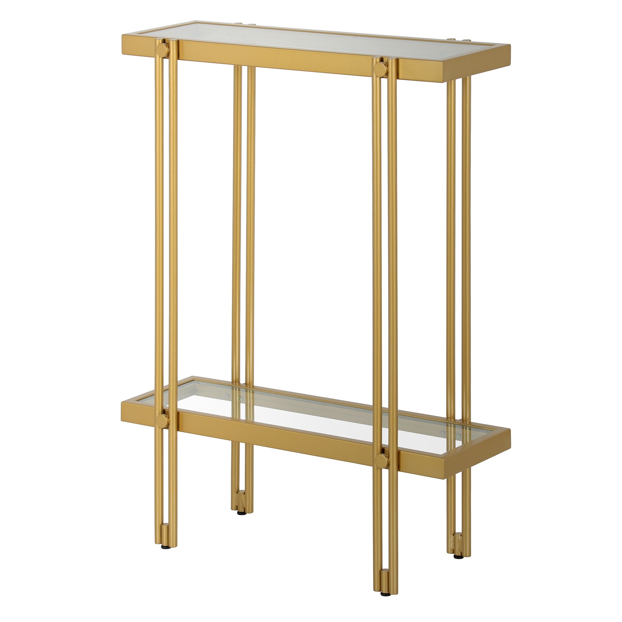Inez Modern Metal and Glass Side Table - On Sale - Bed Bath & Beyond - 30614158