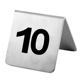 Restaurant Stainless Steel Free-standing Number 10 Table Sign Black ...