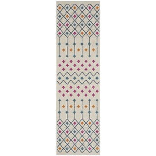 2' x 8' Ivory Jewels Geometric Runner Rug - 3'6" - Bed Bath & Beyond ...
