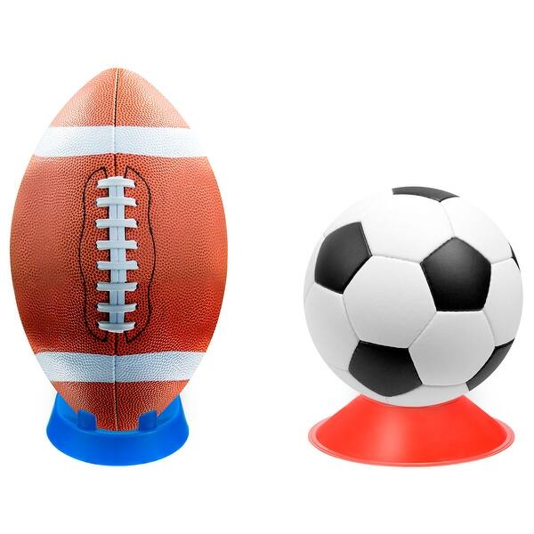 Basketball Football Ball Display Stand Plastic with 4 Support Feet ...