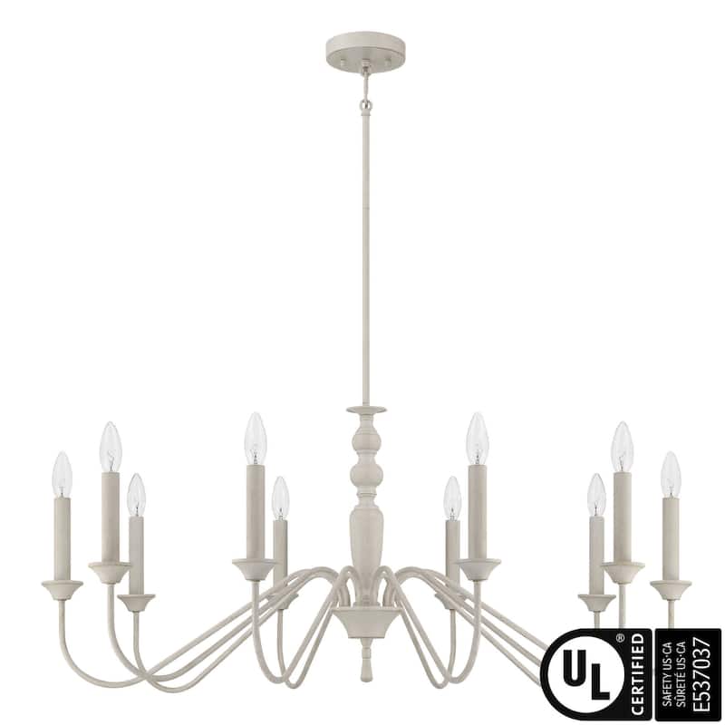 Acroma 10-light Dimmable French Country Candle Chandelier for Dining ...