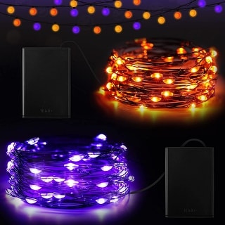 2 Pack 10ft 30 Led Battery Operated Copper Wire Starry Lights - Yellow ...
