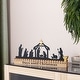 Glitzhome 18"L Christmas Wooden & Metal Nativity Advent Calendar Decor ...