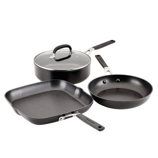 KitchenAid Hard Anodized Nonstick Cookware Pots and Pans Set, 4-Piece ...
